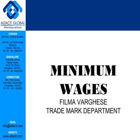 Minimum wages | PPT