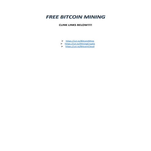 Free Bitcoin Mining | PDF | Internet | Computing