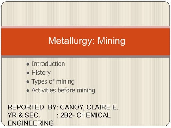 Coal mining methods | PPT