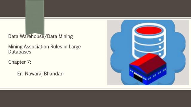 Mining Association Rules In Large Database Pptx Databases Computer Software And Applications