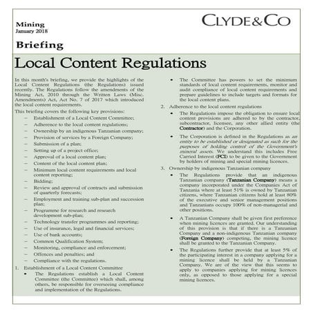 Mining Local Content Regulations | PDF | Developmental Sites | Real Estate