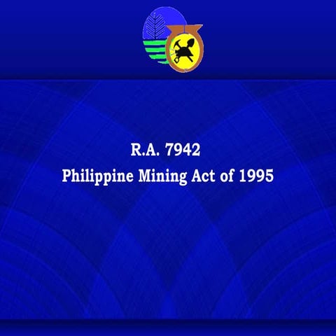 Mining Law in the Philippines.ppt Mining Law in the PhilippinesMining ...