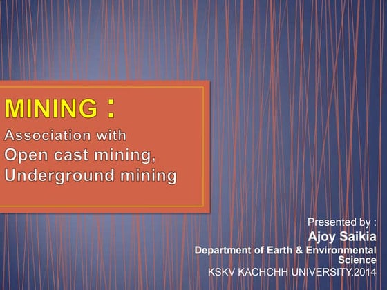 Coal mining methods | PPT