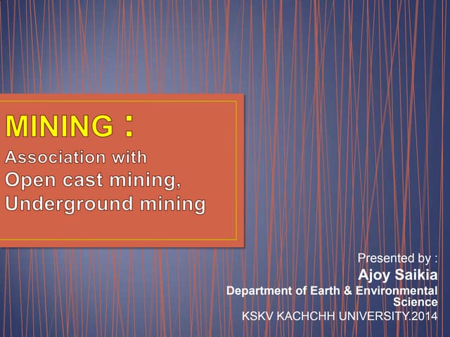 Room & Pillar Mining Method | PPTX