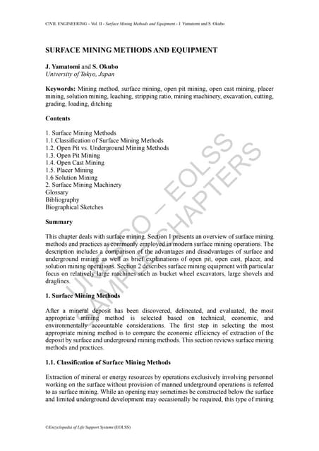 Open pit mining | PPTX