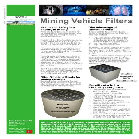Mining Vehicle Filters - Intro Brochure | PDF