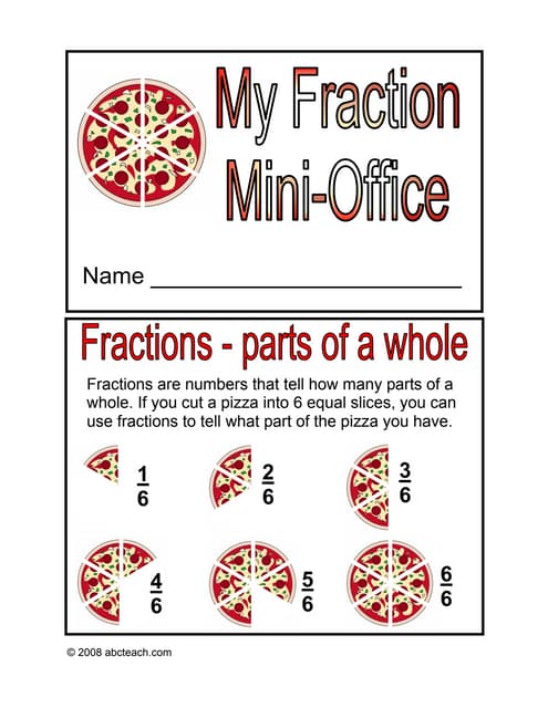 INTRODUCTION TO FRACTIONS (SECOND GRADE) | PPTX