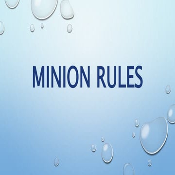 Minion rules | PPT