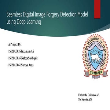 Image Forgery detection using deep learning | PPTX | Photo Editing Software | Computer Software ...