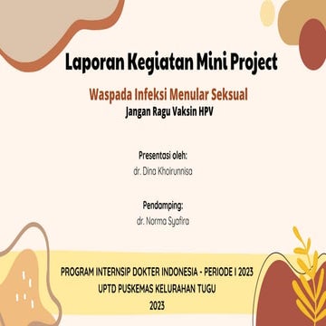 Minipro Sifilis di Puskesmas Tugu Edukasi | PDF