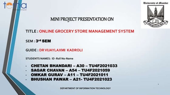 Stationary Store Management System | PPT