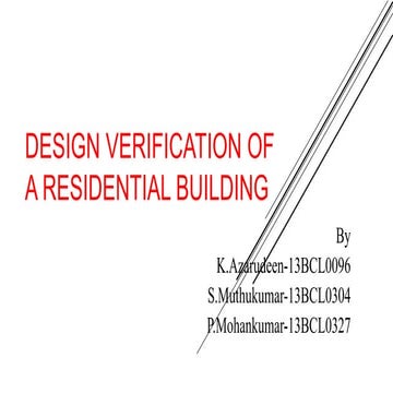 design verification of residential building | PPT