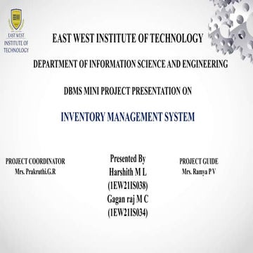 Inventory management system report for the | PPT