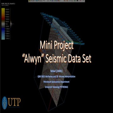 Alwyn Seismic Dataset Mini project- Refael (24081) | PPT