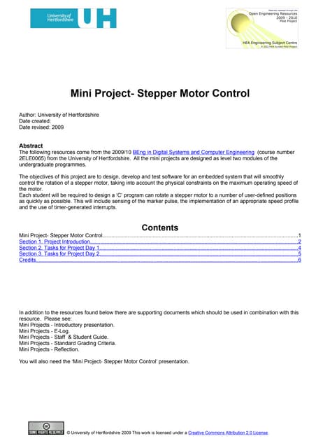 Stepper motor control | PPT