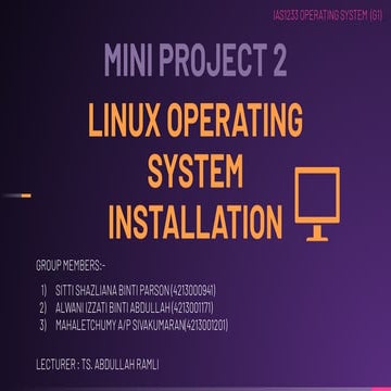 MINI PROJECT 2.pdf | Operating Systems | Computer Software and Applications