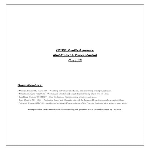 Mini project - SPC | PDF