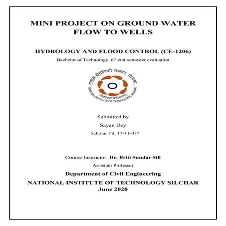 Ground water flow to wells | PDF