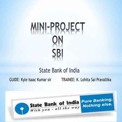 Miniproject on sbi | PPTX