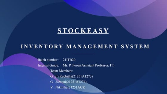 Stationary Store Management System | PPT