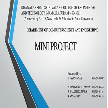 mini project presentation about video Stegnography | PPT