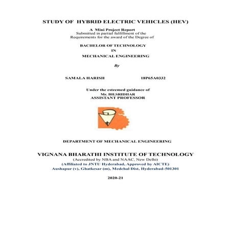 Hybrid Electric Vehicles(HEV) | PDF
