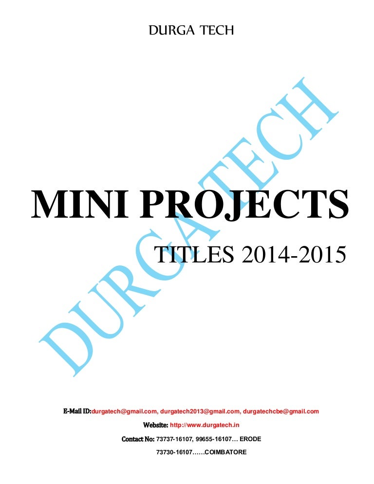 Mini Project Titles 2014 2015 mini-project-titles-2014-2015
