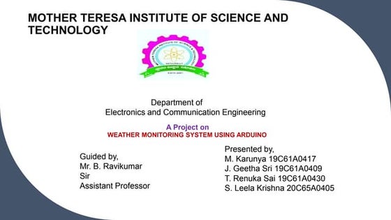 Build an IoT-based Weather Monitoring System Using Arduino? | PPT