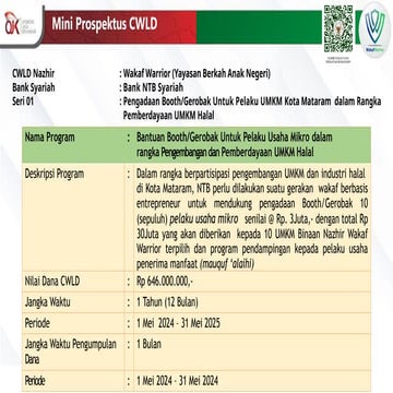 Mini Prospektus CWLD - Wakaf Warrior (1).pptx