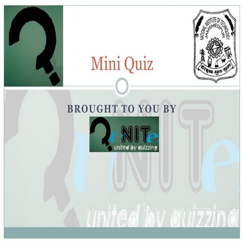 Mini quiz with ans | PDF