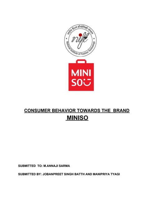 MINISO | PPTX | Business | Business and Finance