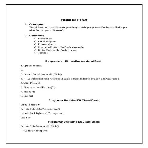 Codigos De Visual Basic | DOCX | Programming Languages | Computing