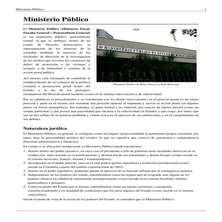 ministerio publico y sus funciones con la sociedad | PDF