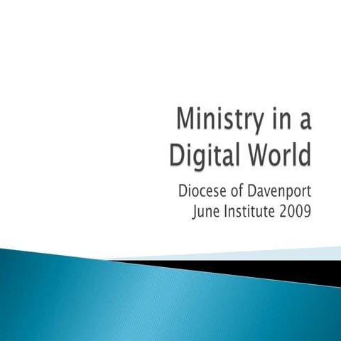 Ministry In A Digital World Slideshare | PPT