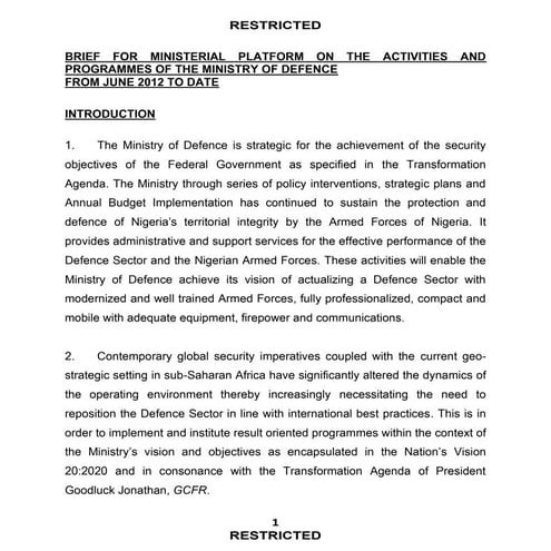 Ministry of Defence | PDF