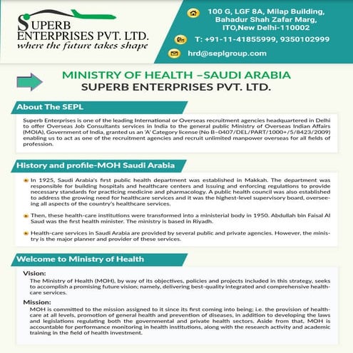 Ministry of health saudi arabia | PDF