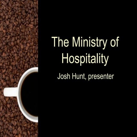 Ministry of hospitality | PPT