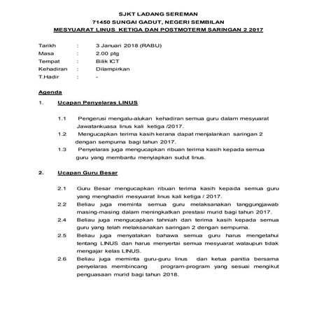 Minit 3 2017 linus | PDF