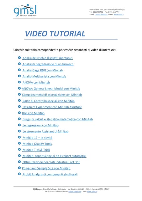 Minitab Video Tutorial Pdf Computer Software And Applications