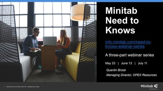 Minitab webinar from unicorns to racehorses - presentation slides | PPT