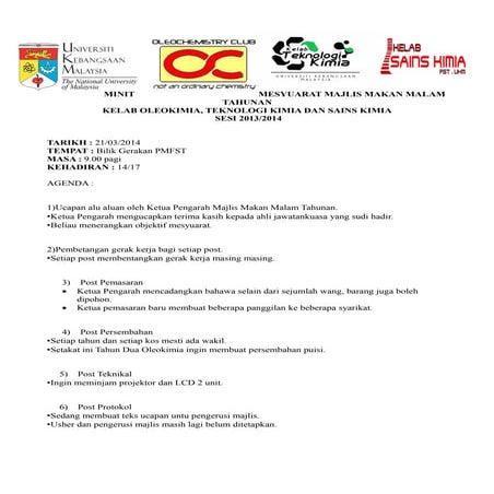 Tentatif dinner | PDF