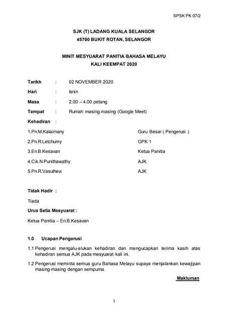 MINIT MESYUARAT PANITIA PENDIDIKAN SENI VISUAL KALI 1.docx