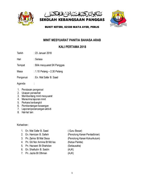 MINIT MESYUARAT PANITIA PENDIDIKAN SENI VISUAL KALI 1.docx