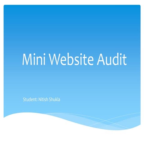 Mini communication audit | PPTX
