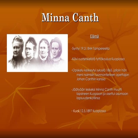 Minna canth | PPT