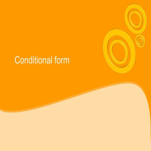 Conditional forms | PPTX