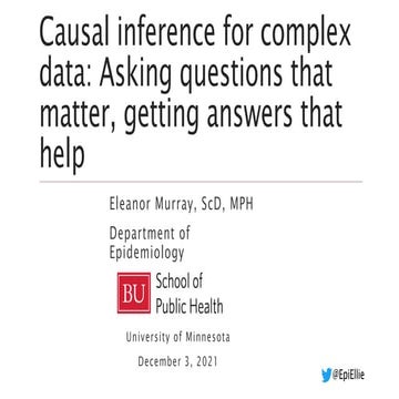 Causal inference for complex exposures: asking questions that matter ...