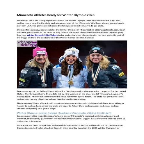 Minnesota Athletes Ready for Winter Olympic 2026.docx