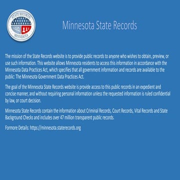 Minnesota State Records | PPTX | Law