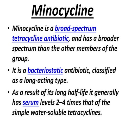 Minocycline | PPTX